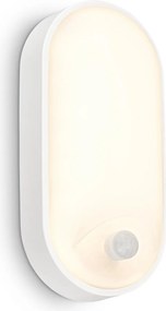 BRILO 3830016 Ruch LED venkovní nástěnné svítidlo, pohybové čidlo, IP65, bílé - BRILO