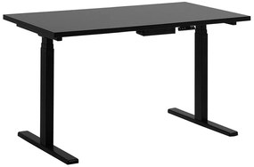 Elektricky nastavitelný psací stůl 130 x 72 cm černý DESTIN II Beliani