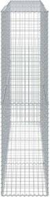 Gabionový koš s víkem 300 x 50 x 200 cm pozinkované železo 3295168