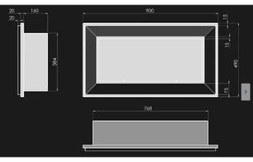 InFire - Vestavěný BIO krb 49x90 cm 3kW černá