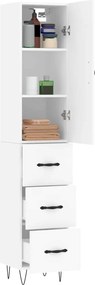 Skříň highboard bílá 34,5 x 34 x 180 cm kompozitní dřevo 3198881