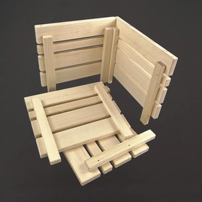AMADEA Dřevěný designový obal s květináčem, 33,6x33,6x28cm