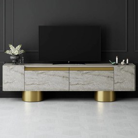 Televizní stolek Bohem Travertine and Gold