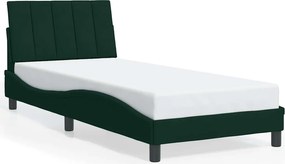 Rám postele bez matrace Hanko tmavě zelená 90 x 190 cm samet 3207822