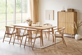 House Nordic Jídelní set stolu DARWIN a 6 židlí AGUSTIN světlý 7771008-S