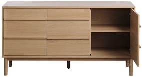 Designová komoda Zayleigh 140 cm vzor dub