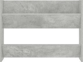 botník, závěsný, 2 patra, kompozitní dřevo, 60x80x18 cm, beton šedá, Dekorino BB20260032
