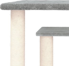 Škrabadlo pro kočky s plošinami světle šedé 50 cm 172044
