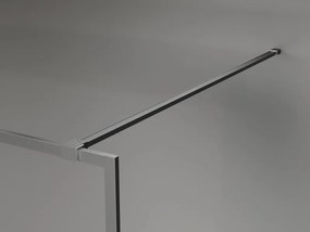 Mexen, Mexen Kioto-F sprchová stěna s rámem 75 x 202 cm, průhledná 8 mm, pistolový kov - 800-075-104-95-00