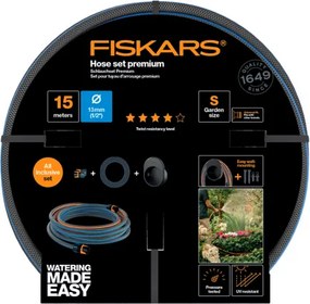Sada FISKARS PREMIUM hadice 13 mm 1/2 15m + držák 1027678 19183