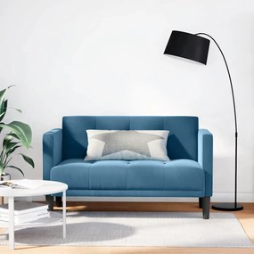 Loveseat Sofa modrá 111 cm samet