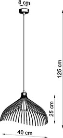 Sollux Lighting Závěsné svítidlo UMB černé