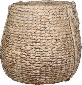 Hnědý obal na květináč s proutěným vzorem Corte I - Ø 47*45cm