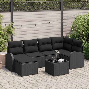 Set pohovek 7 ks Černá polyratan 3354792