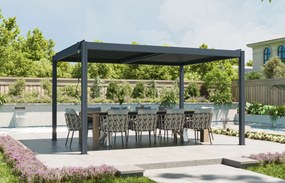 Bioklimatická pergola G21 Austin Premium 4x3 m, antracitová hliníková