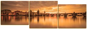 Obraz na plátně - Karlův most - panoráma 5111FE (120x40 cm)