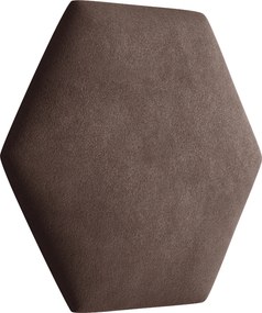 Eka Čalouněný panel Hexagon Trinity 40,5 cm x 35,3 cm - Hnědá 2307