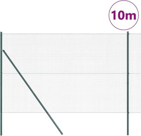 Zemní upevnění svařované drátěné ploty 10 x 1,5 m Zelená 3351704