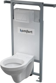 Alcadrain WC set Komfort C102-SET-01 + závěsné WC AURA do bytových jader