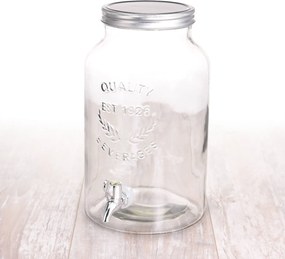 Skleněný dávkovač nápojů s kohoutkem, 5,5 l