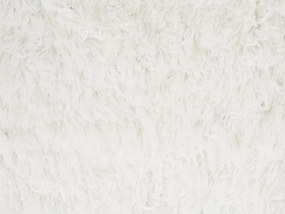 Koberec Shaggy ⌀ 140 cm bílý CIDE Beliani