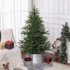 HOMCOM Vánoční strom 150 cm, realistický vzhled, rychlá montáž, včetně stojanu, nehořlavý plast