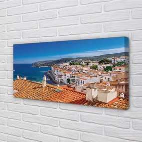 Obrazy na plátně Španělsko Město hory moře 100x50 cm