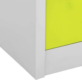 Uzamykatelné skříně 2 ks světle šedé a zelené 90x45x92,5cm ocel 3095234