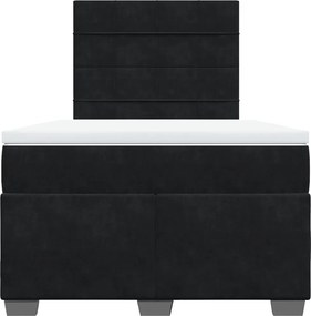 Box spring postel s matrací černá 120 x 190 cm samet 3293160