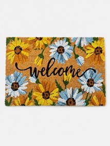 Sinsay - Květinová rohožka s nápisem Welcome - vícebarevná