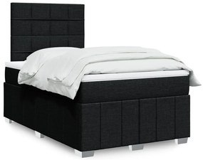 Box spring postel s matrací černá 120x200 cm textil 3291637