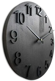 Designové nástěnné hodiny z masivního dřeva I SENTOP MAS017-3169-hands/black