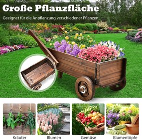 Costway Plant Cart Dekorativní květinový vozík s kolečky – 81 × 40 × 38,5 cm