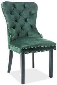 Casarredo Jídelní čalouněná židle MARKUS VELVET zelená/černá