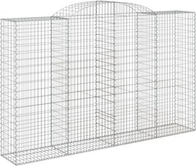 Klenuté gabionové koše 5 ks 300x50x180/200cm pozinkované železo 3146776