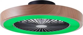 Brilliant G60060/09  Stmívatelné LED svítidlo SLIMLINE NATUR &amp; reverzn VENTILÁTOR + funkce LED
