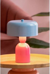 Modrá/růžová kovová stolní lampa (výška 24 cm) Double Funky – Leitmotiv