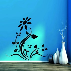 Samolepka na zeď - Rozkvetlá květina (58x60 cm) - PopyDesign