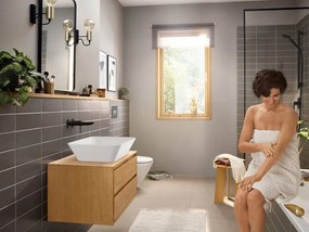 Hansgrohe Rebris E, umyvadlová baterie pod omítku, 2-otvorová instalace, černá matná, 72568670