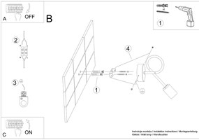 Nástěnné svítidlo Loop 1, bílé tělo svítidla