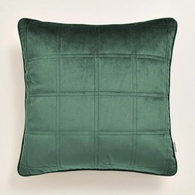 Room99 Dekorační povlak na polštář Colette Velvet Prošívané Kostky Barva: Zelená, Velikost: 40 x 40 cm