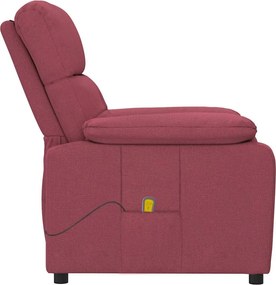 Masážní křeslo vínové textil 289675
