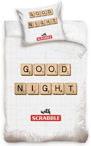TipTrade Bavlněné povlečení  140x200 + 70x90 cm - Scrabble Dobrou noc
