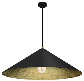 Závěsné svítidlo Fuji, 1x černé/zlaté kompozitní stínítko, (fi 70cm), b