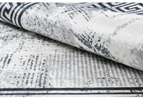 Dywany Luszczow Kusový koberec ANDRE pratelný 1189 Mramor, řecký protiskluz, černý / bílá Rozměr koberce: 80 x 150 cm