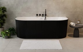 Besco Leya vana volně stojící 150 x 75 cm sifon grafit barva černá VANLEY150BWNG