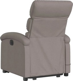 Elektrické zvedací masážní polohovací křeslo taupe textil 3204022