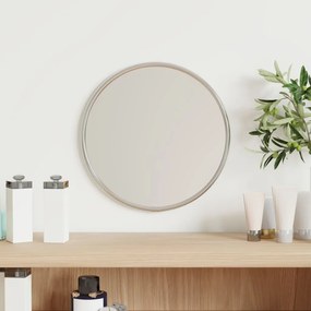 Nástěnné zrcadlo stříbrné Ø 20 cm kulaté - Default Title