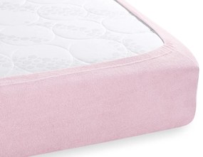 Froté napínací prostěradlo na vysokou matraci FR-032 Pudrově růžová 100 x 200 - výška 30 cm
