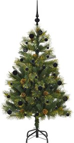 Umělý sklopný vánoční stromeček s kužely Zelená 150 cm 3395081